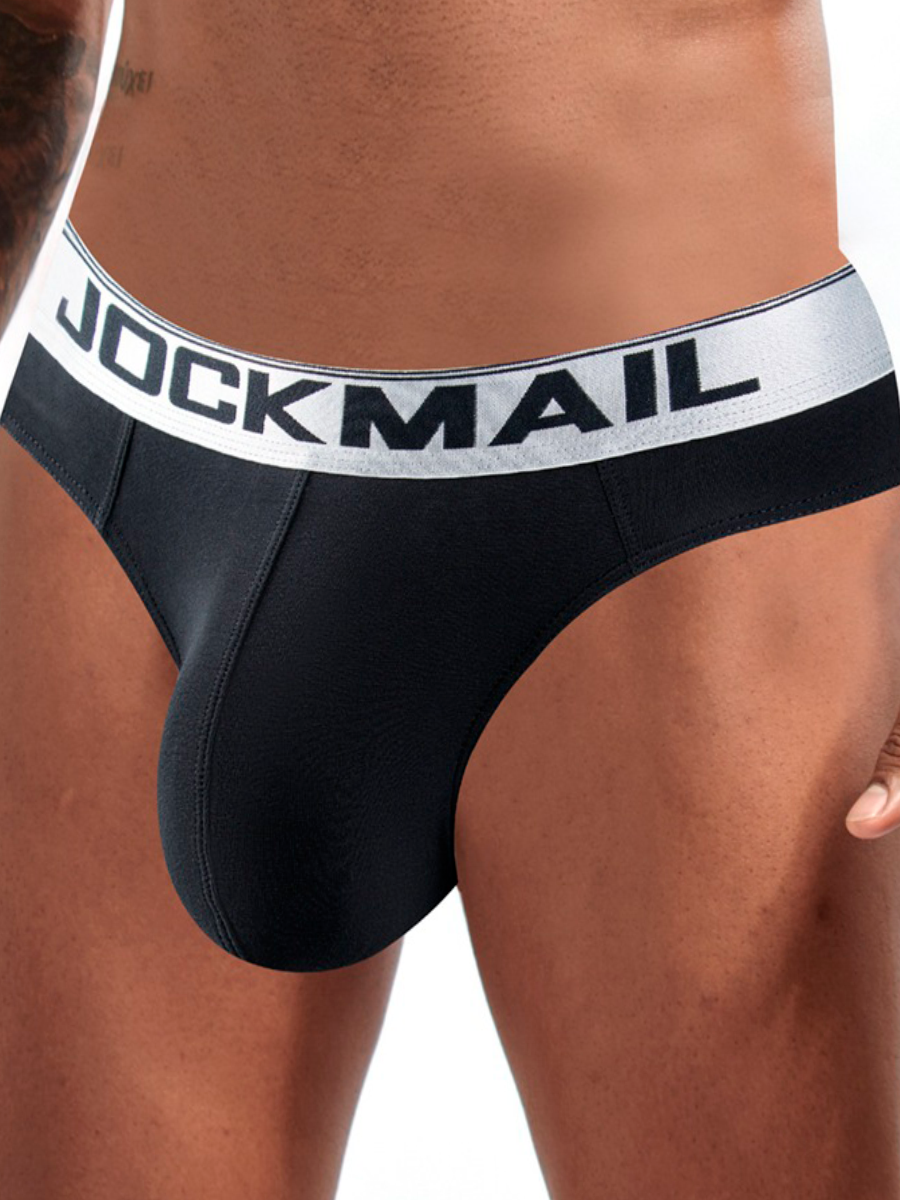 Мужские трусы тонги черные JOCKMAIL JM1029-2 XXL (52)