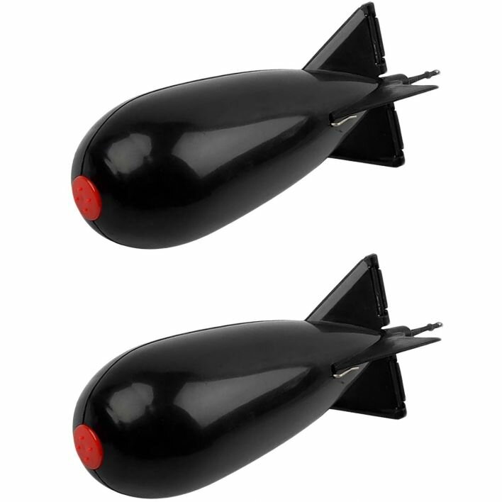 2 ШТ. Кормушка Ракета для закормки Спомб (бомба для закормки) 19 см / Черная