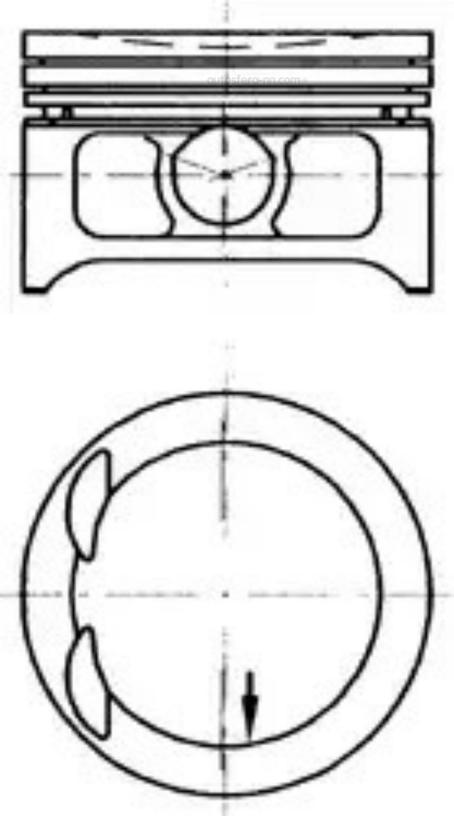 KOLBENSCHMIDT 97332610 Поршень dm.86.00x1.5x1.5x3.0 +0.50 [min.4] Цена за 1 шт