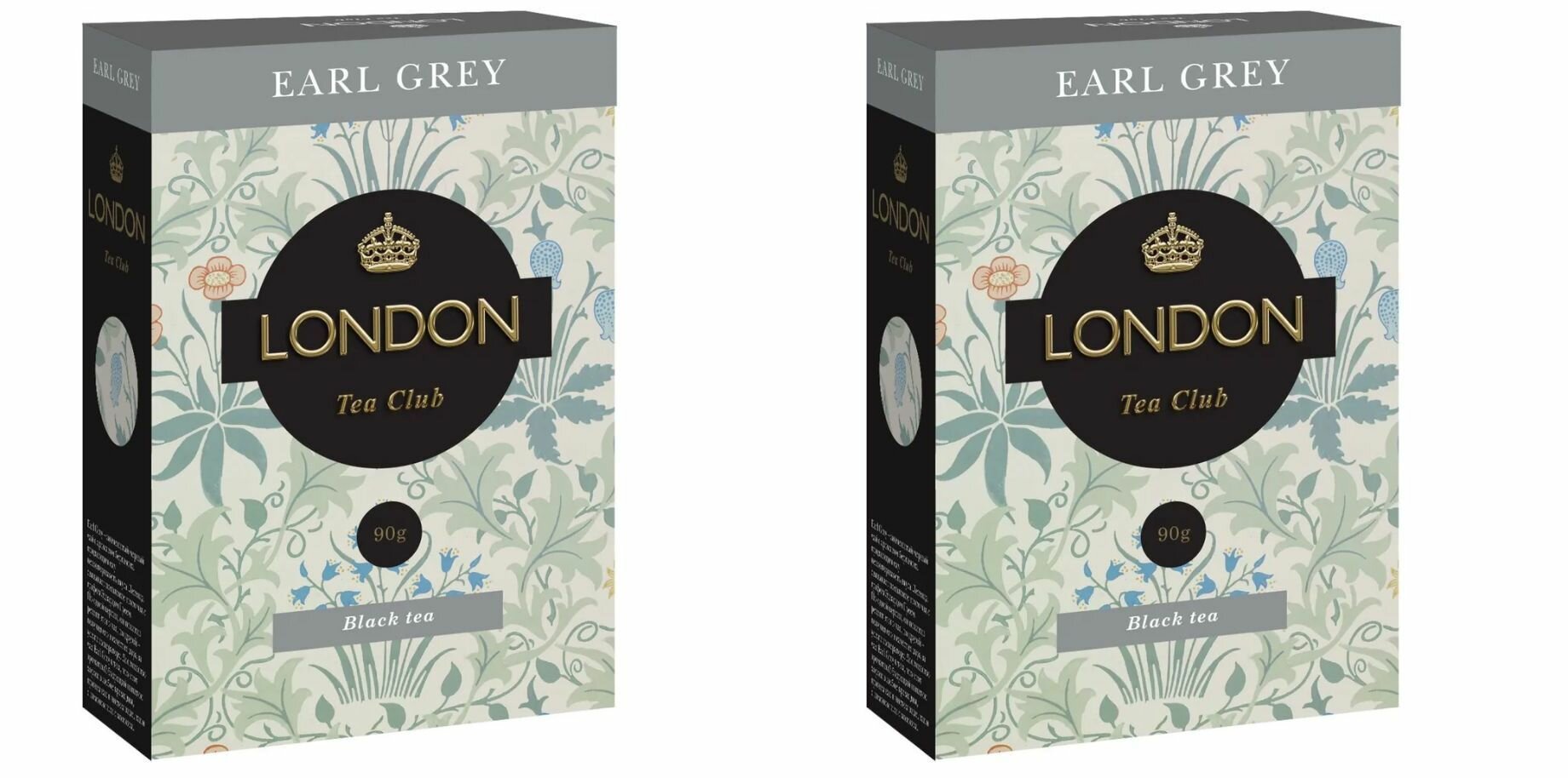 London Tea Club Чай черный Earl Grey, с бергамотом, 90 г, 2 уп
