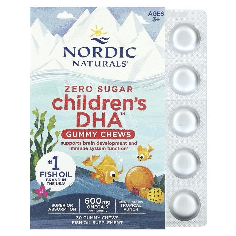 Nordic Naturals Children's DHA 30 chewables / Нордик Нэчуралс Чилдренс ДХА (ДГК) 30 жев таб