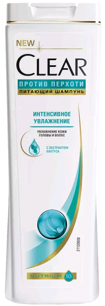 Clear Bio Booster - Интенсивное Увлажнение Питающий шампунь "против перхоти" для всех типов волос 400 мл.