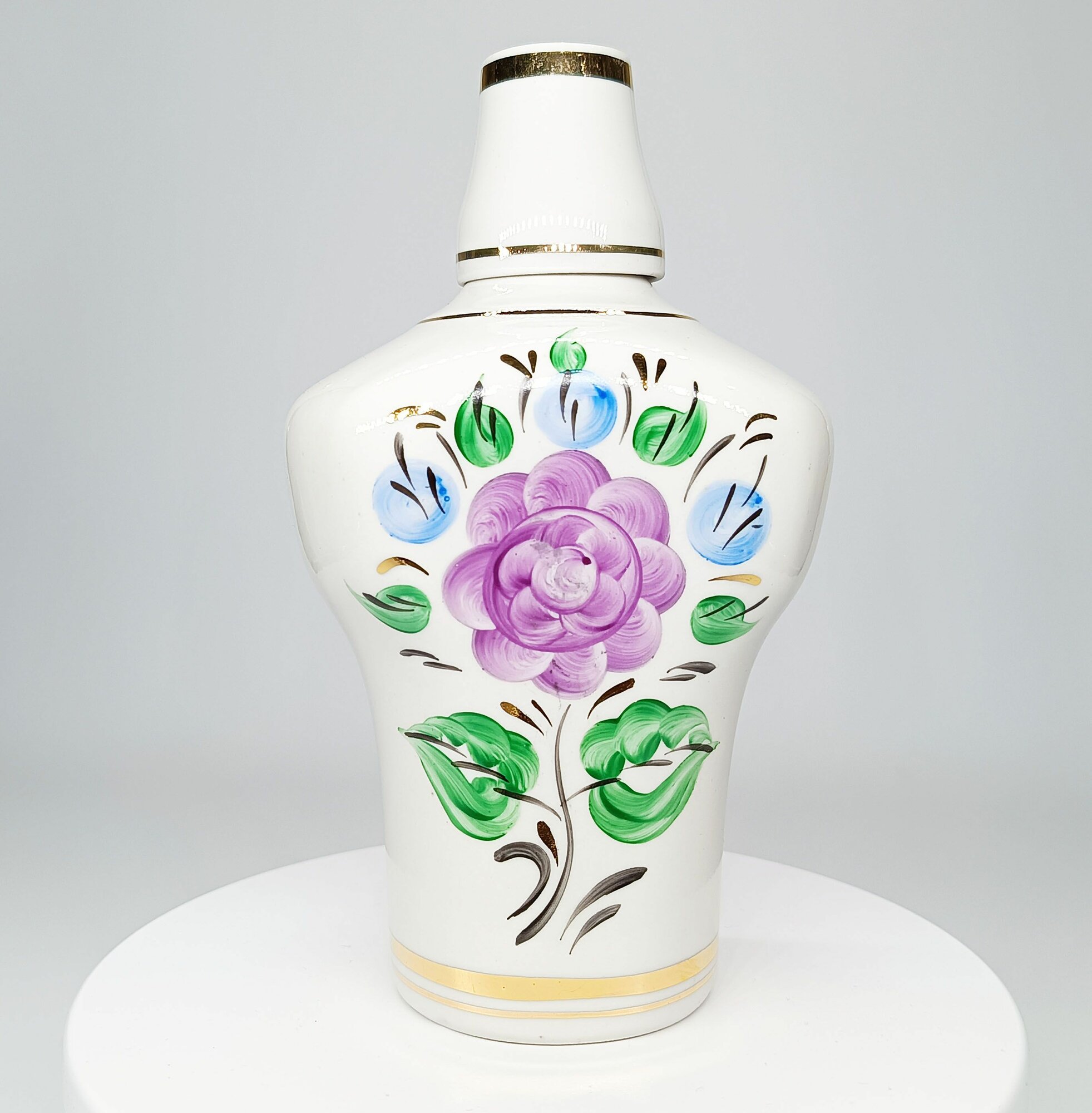 Штоф "Сиреневая роза" AAA, 400 мл, ручная роспись, Сысерть, 60-70-е