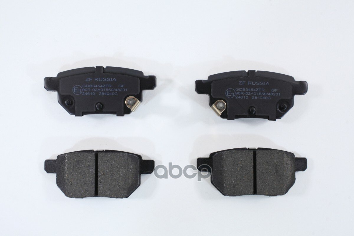 Комплект тормозных колодок, дисковый тормоз ZF Russia арт. GDB3454ZFR