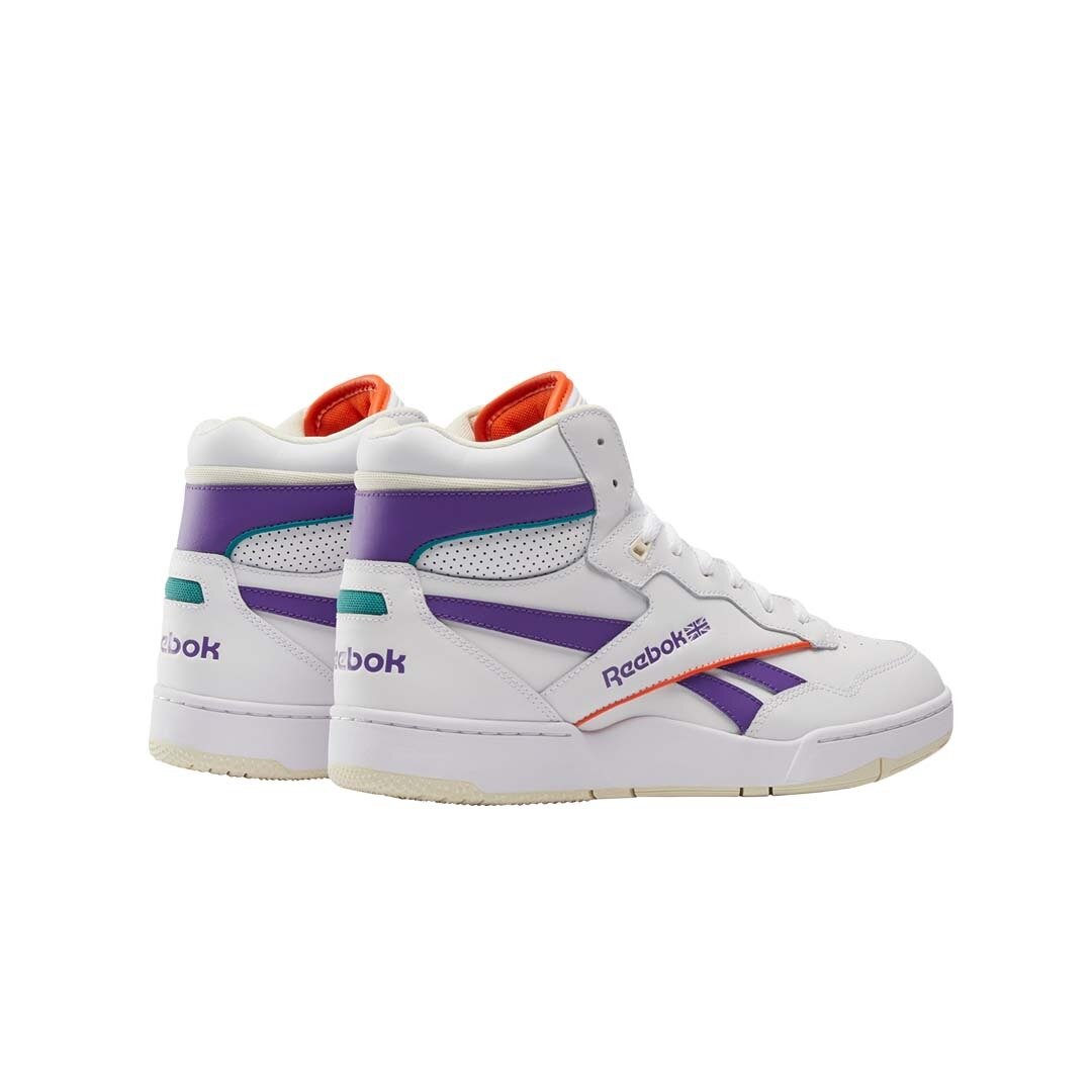 Кеды Reebok BB 4000 II Mid, полнота F, размер 9 US, белый/фиолетовый — фото 1