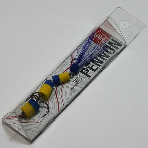 Приманка джиговая Lucky John LJ PENNON 25 жел. син. в блистере