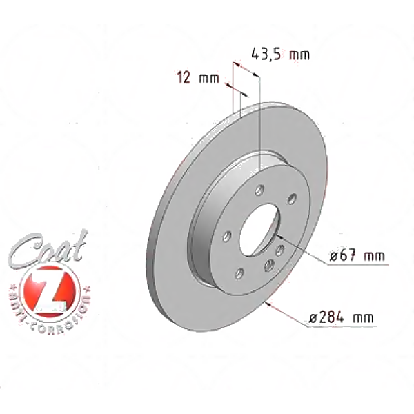 ZIMMERMANN 400.1425.20 (2024210212 / 202421021210 / 202421021264) диск торм mer w202 пер не вент