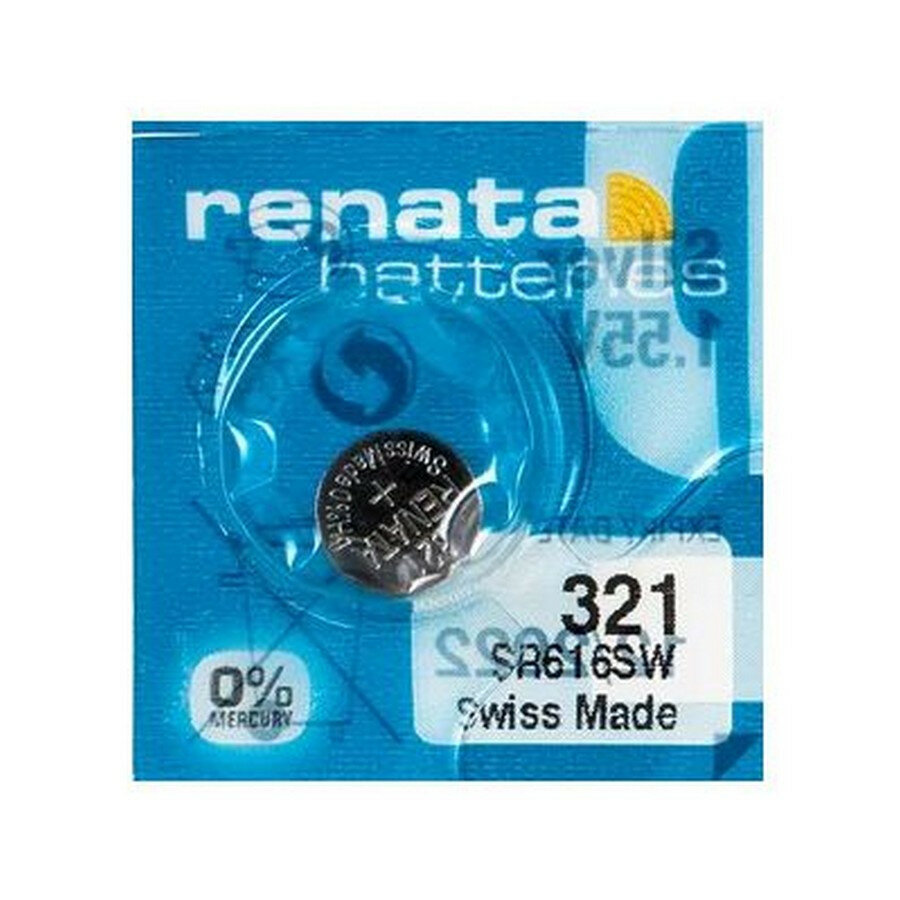 Батарейка RENATA SR616SW 321 (0%Hg) отрывной блок 1 шт.