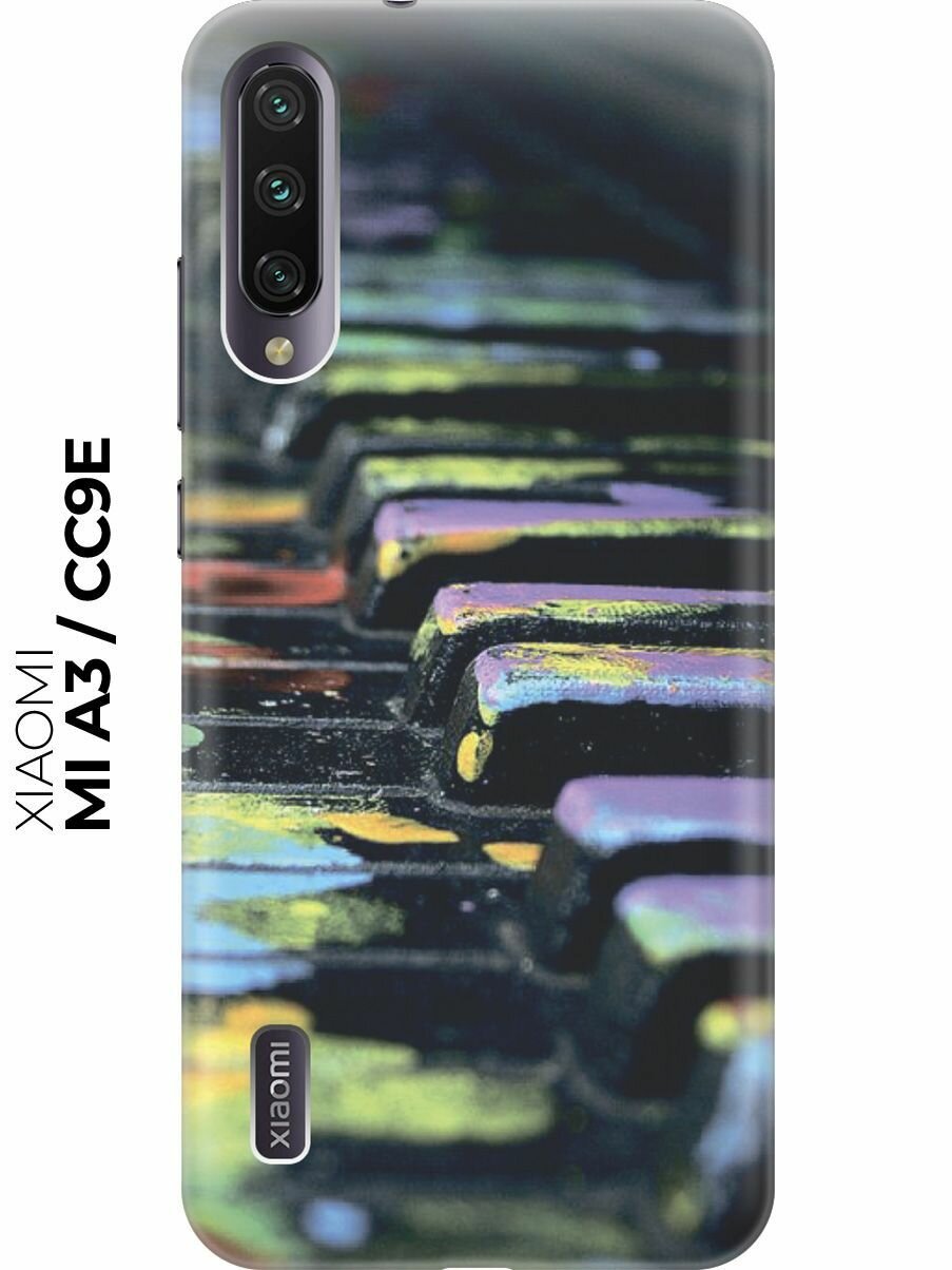 Силиконовый чехол Разукрашенные клавиши на Xiaomi Mi A3 / CC9e / Сяоми Ми А3 / Ми СС9е