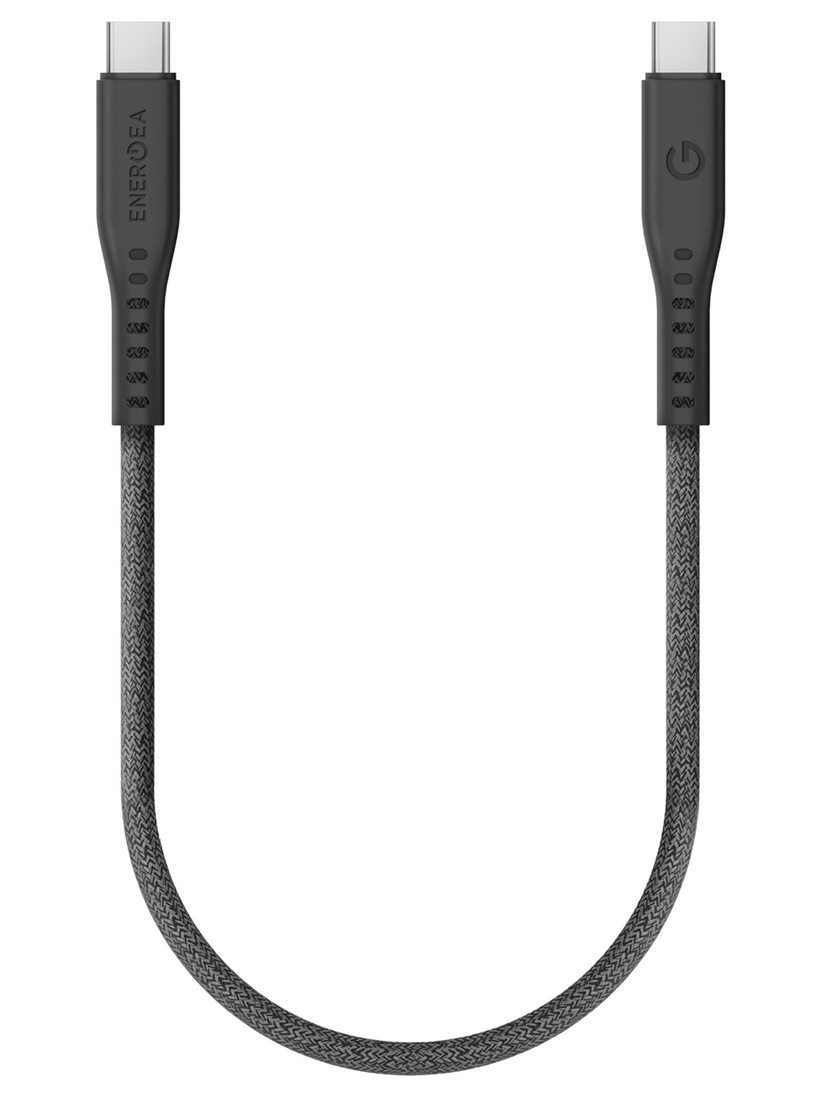 Кабель FLOW USB-C to USB-C 3.2 Gen2 PD240W/20Gbps 5A Nanoweave Magnetic tie Black 30cm