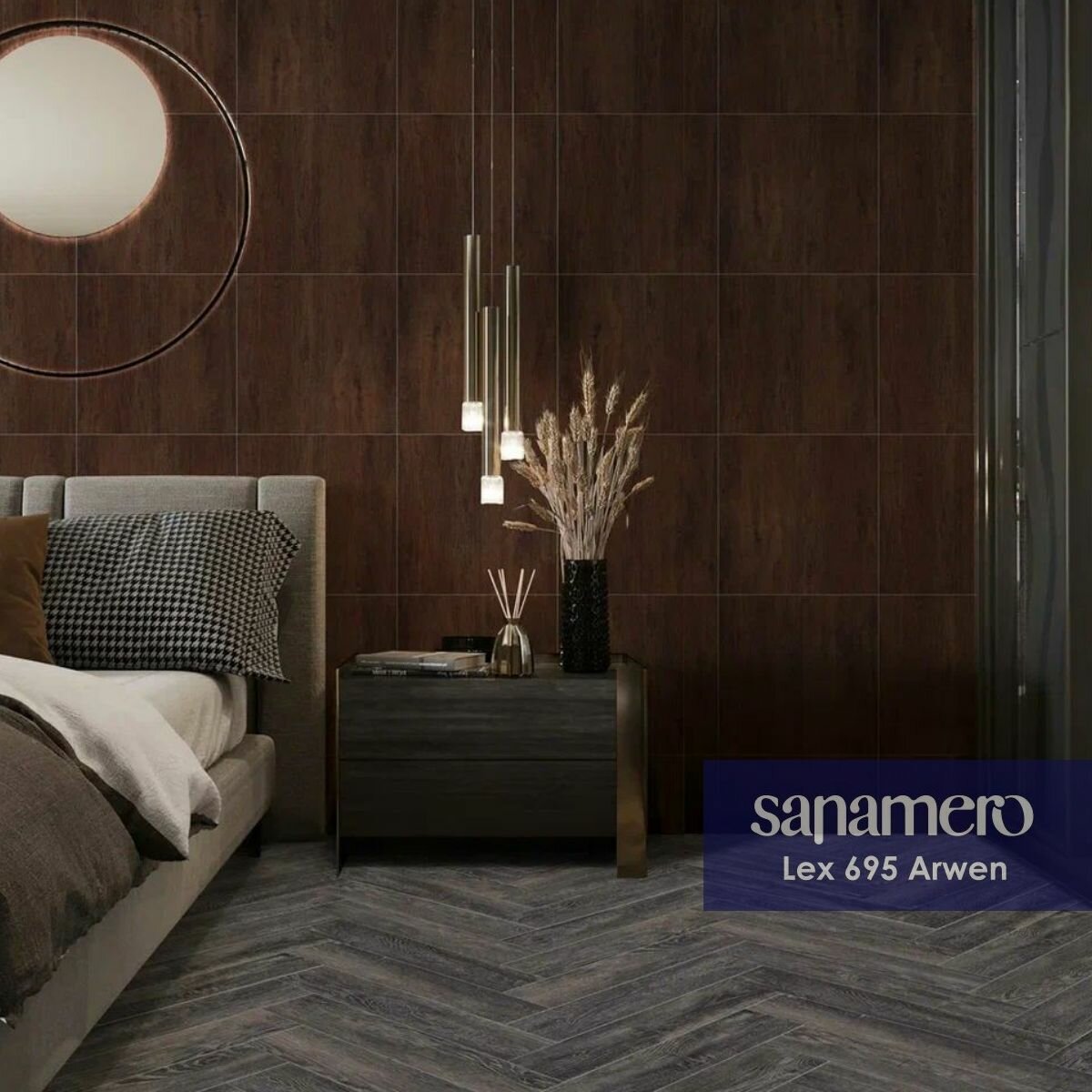 Кварцвинил SPC ёлочка Sanamero Lex Arwen (640х128) 16шт./уп, 1.31м2, 695