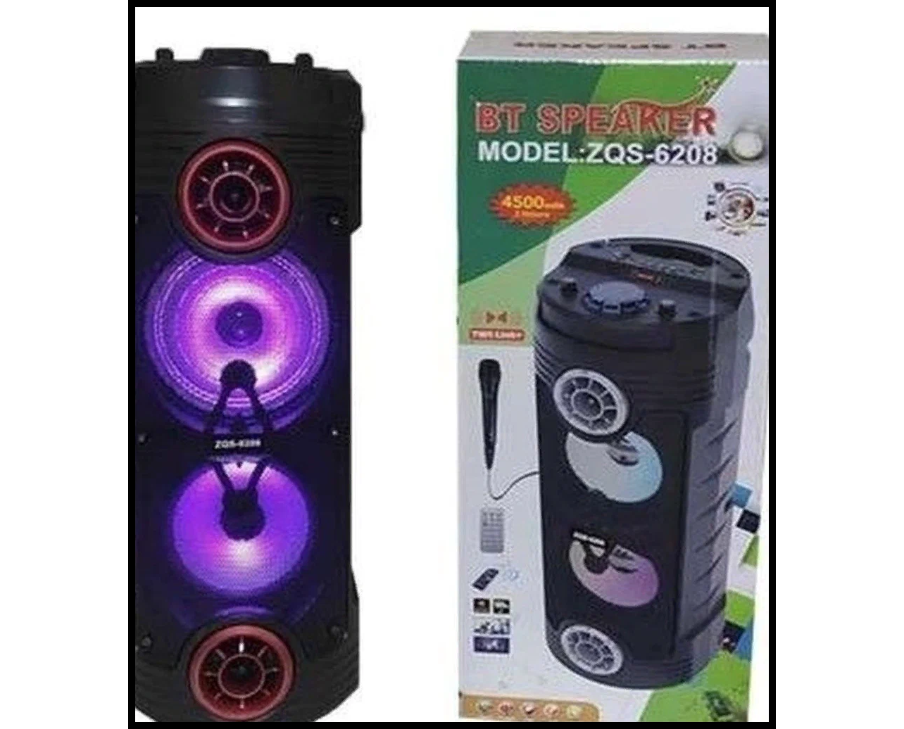 Портативная акустика BT SPEAKER ZQS-6208, 30 Вт, черный — купить в ...
