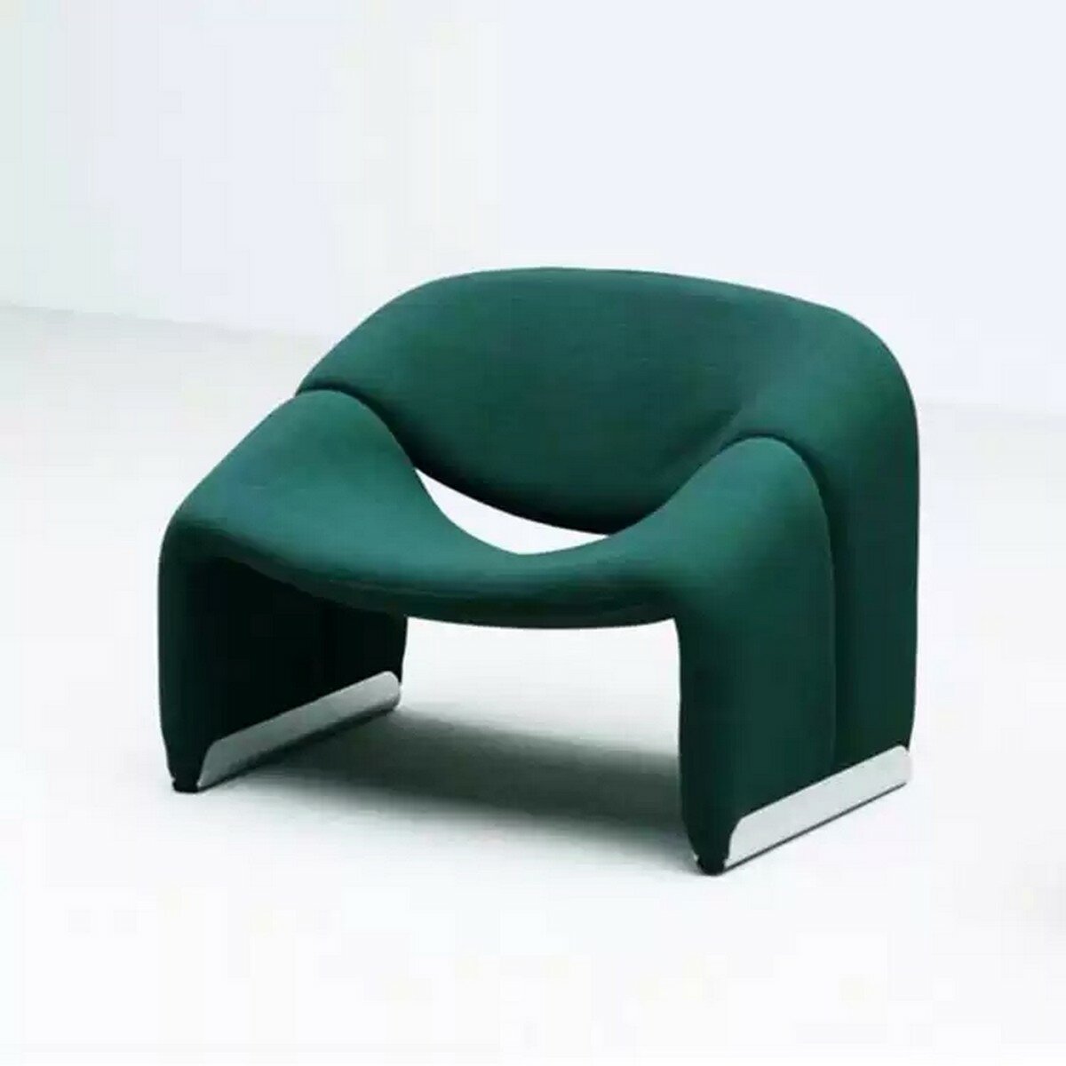 М-образное кресло из стекловолокна в стиле Groovy Lounge Chair by Piere Paulin (темно-зеленый маленький 76*70*75*45 см)