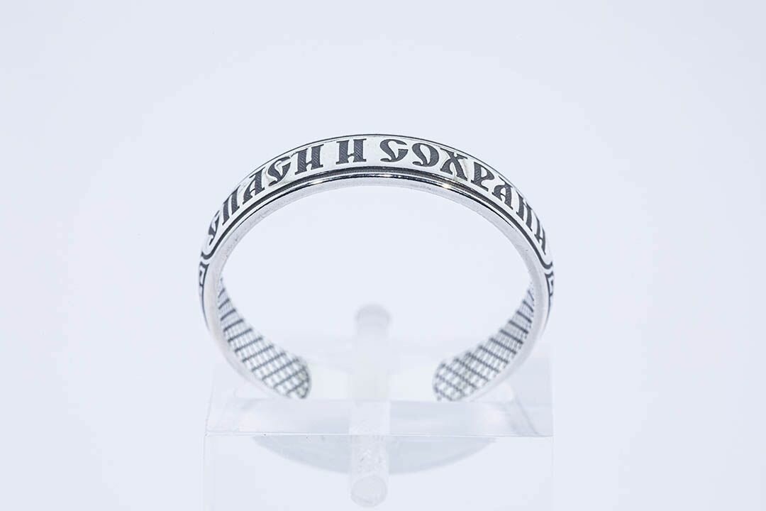 Кольцо тонкое, серебро, 925 проба, оксидирование