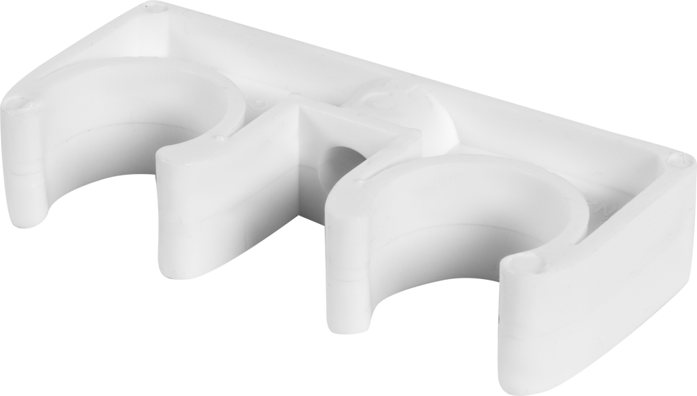 Крепеж двойной, для полипропиленовой трубы, 20 мм