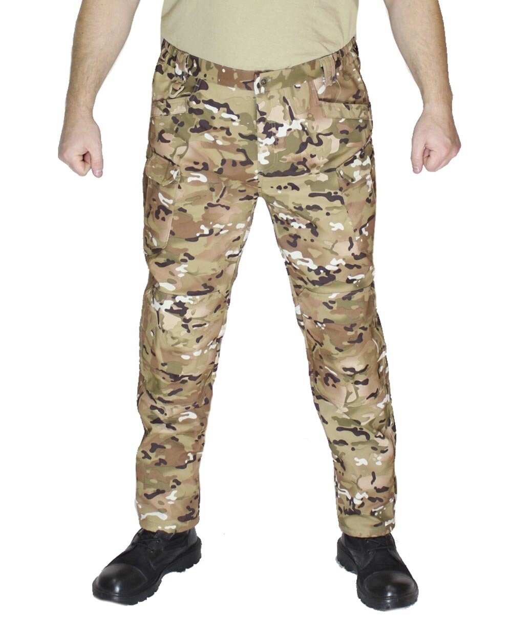 Брюки демисезонные на флисе тактические ткань Софтшелл Softshell цвет камуфляж MTP Размер: S 44-46/170-176