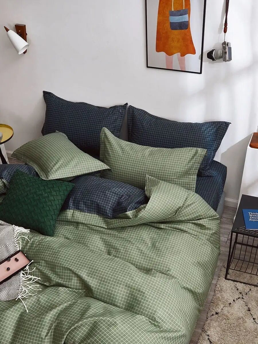 Постельное белье двуспальное хлопок наволочки 50х70 Twill