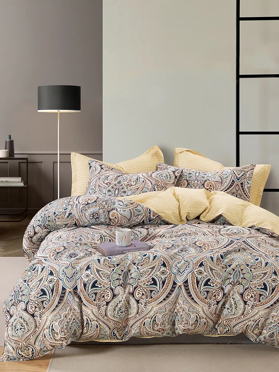 Постельное белье евро 4 наволочки хлопок Twill