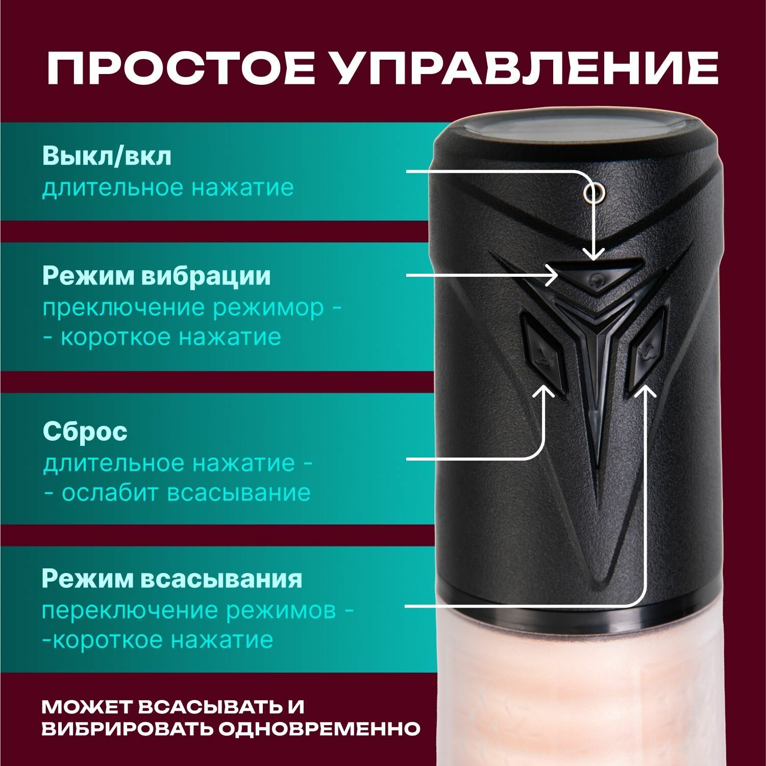 Мастурбатор автоматический с вакуумом / помпа для увеличения члена, пениса и повышения потенции, стимулятор мужской