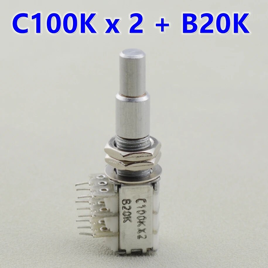 Двойной потенциометр B20K + C100K x 2
