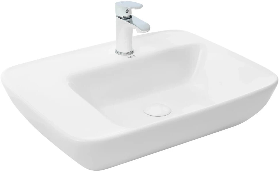 Раковина-чаша WeltWasser Elbach 1004 10000004594 58x44 см, накладная, белый
