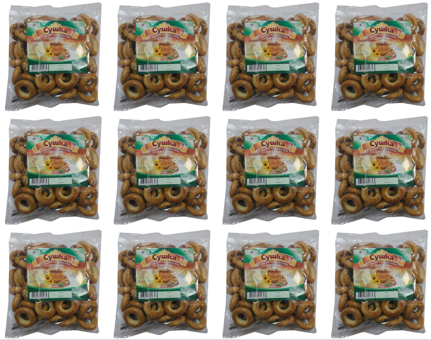 Сушка Ваше здоровье, Диетик, на фруктозе, с маком, 250 гр, 12 уп