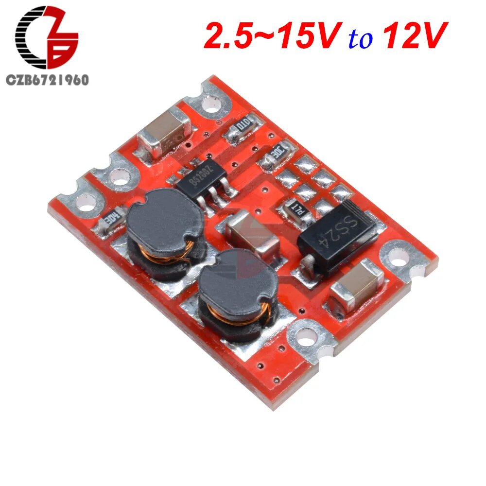 DC-DC повышающе-понижающий модуль 2.5-15V to 12V, 12V