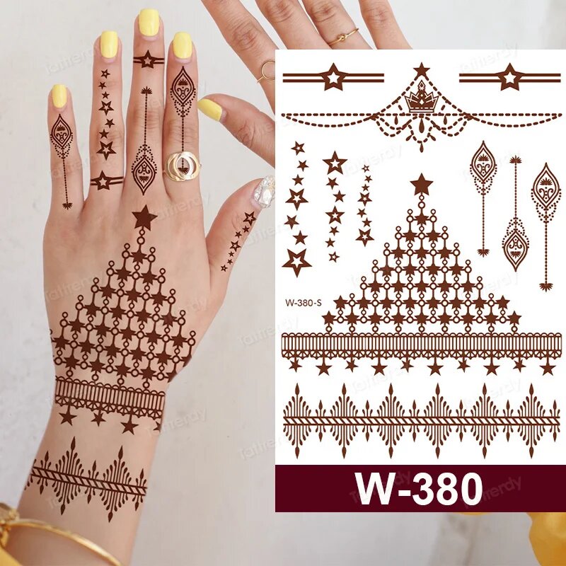 Временная татуировка хной Tattrendy W-380 белая