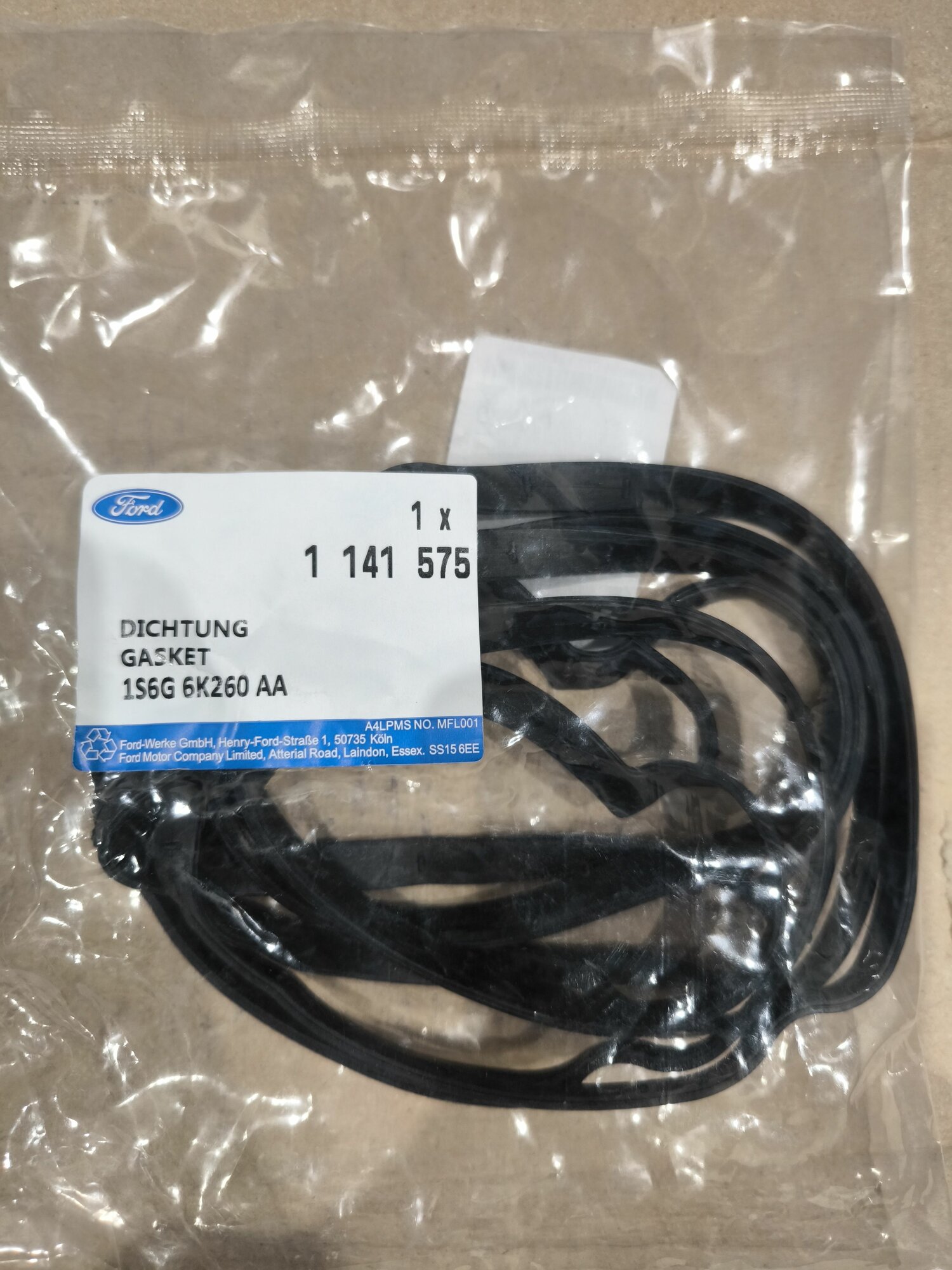 Прокладка клапанной крышки для Фокус 2 Фиеста Фьюжн Мазда1.4-1.6 литра (ориг)