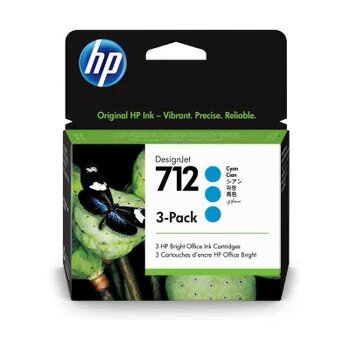 HP Картридж, оригинал, Голубой (cyan), 3 шт