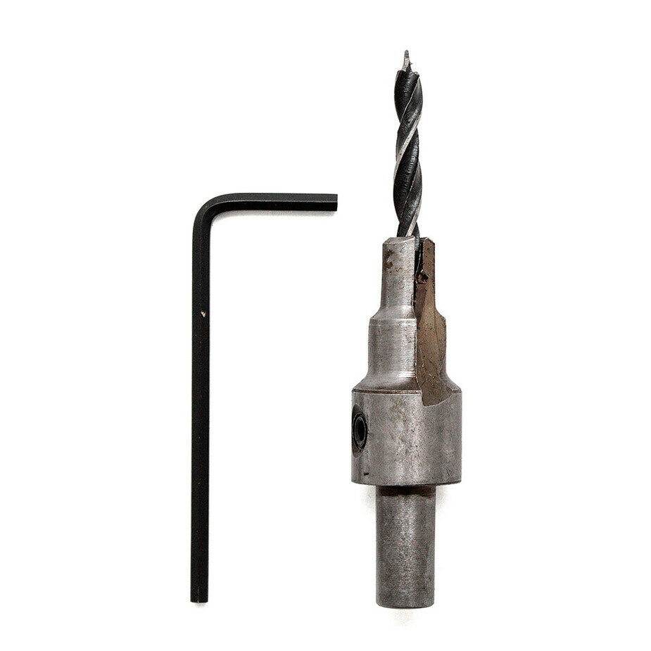 Сверло по дереву 4х75 мм конфирмат для мебельной стяжки 5х50 мм с зенкером