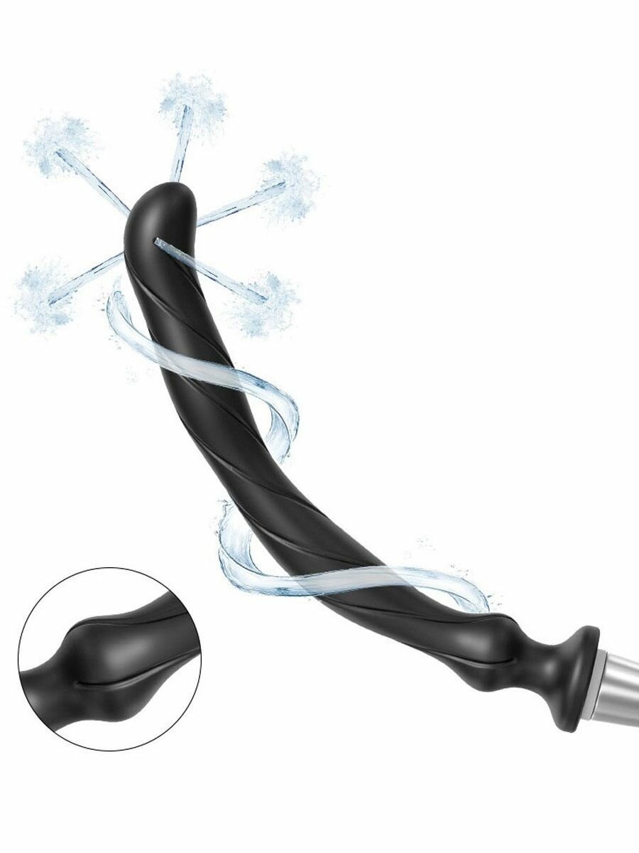 Силиконовая гибкая насадка для анального душа "SILICON ANAL DOUCHE" 27см