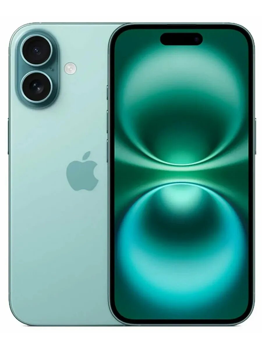 Смартфон Apple iPhone 16, 256Гб, nano SIM +eSIM, 6.1", зелёный