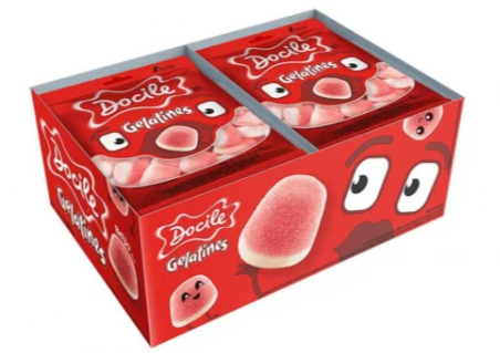 Жевательный мармелад DOCILE GELATINES KISS (поцелуи со вкусом клубники) /пакет 15г