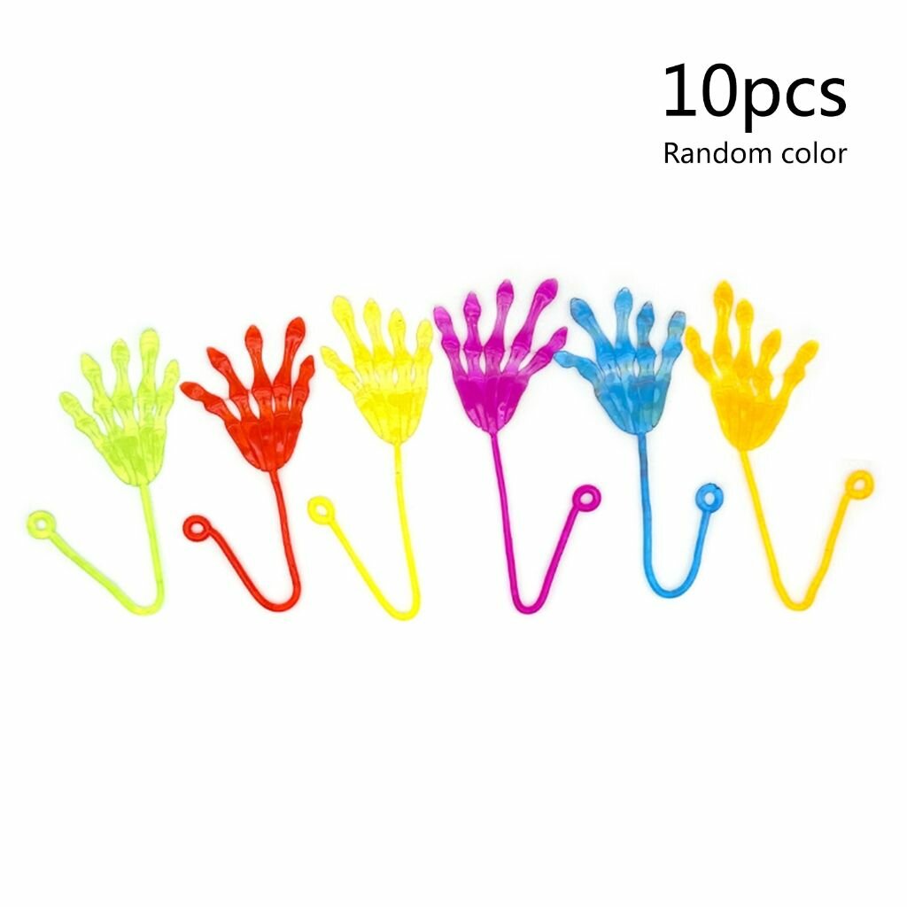 10 шт, липкая телескопическая игрушка из пальмовой паутины (случайный цвет) -призрачная рука