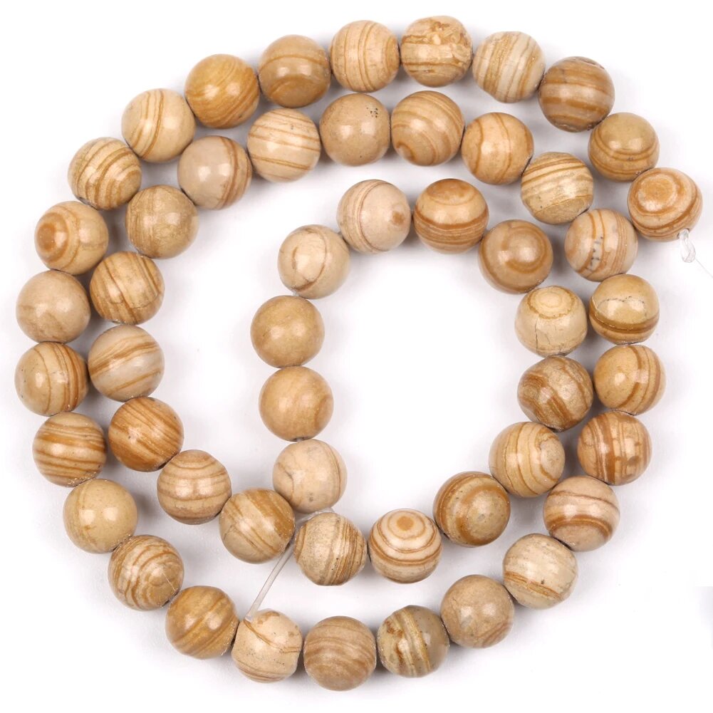 Деревянные яшмы Vidasny для бижутерии 6-10 мм 8mm Approx 46pcs