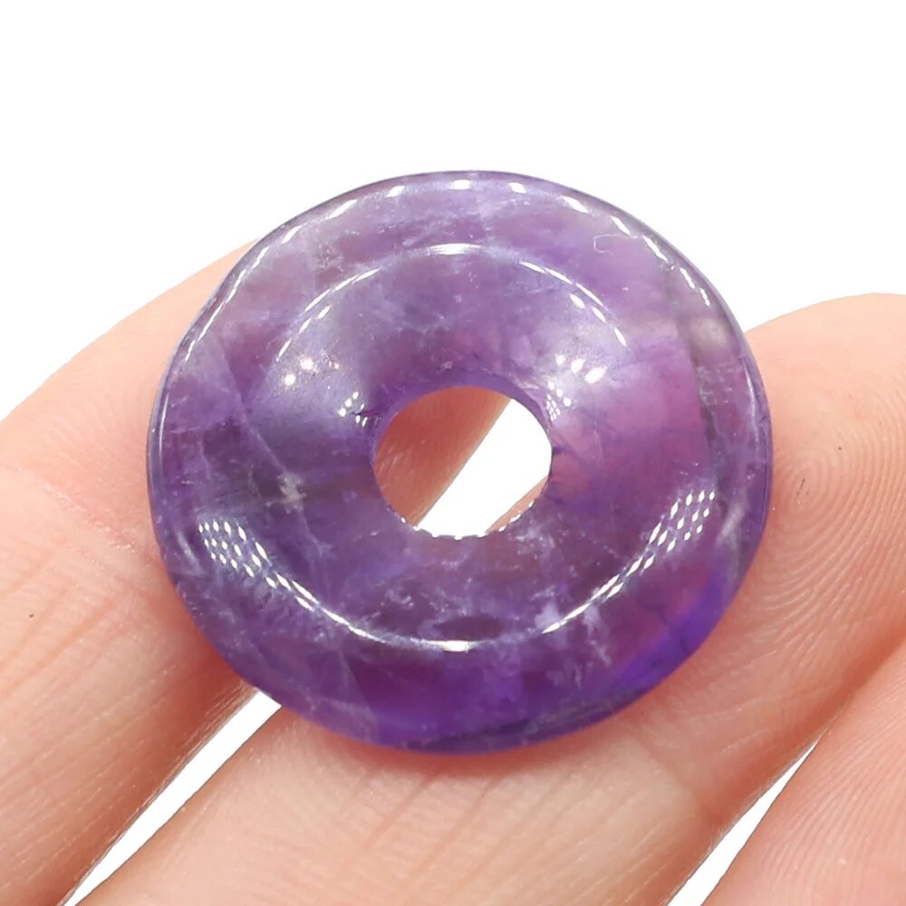 Бусины из натуральных камней (розовый кварц, опал, аметист, агат) Фиолетовый, Amethyst