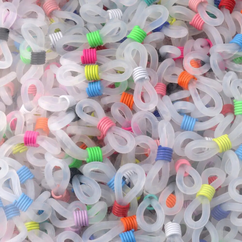 Держатели-петли для очков LFPU JA235 силиконовые 50 шт. Белый, Colorful