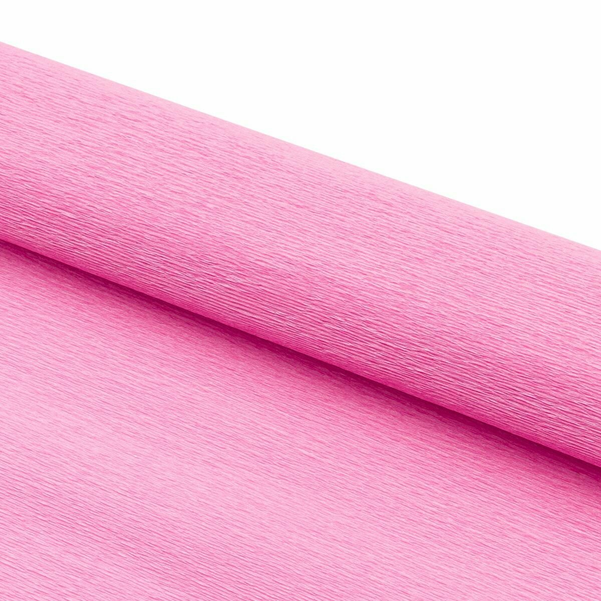 87527560 Бумага гофрированная простая, 50см*2,5м 140гр 954 розовая