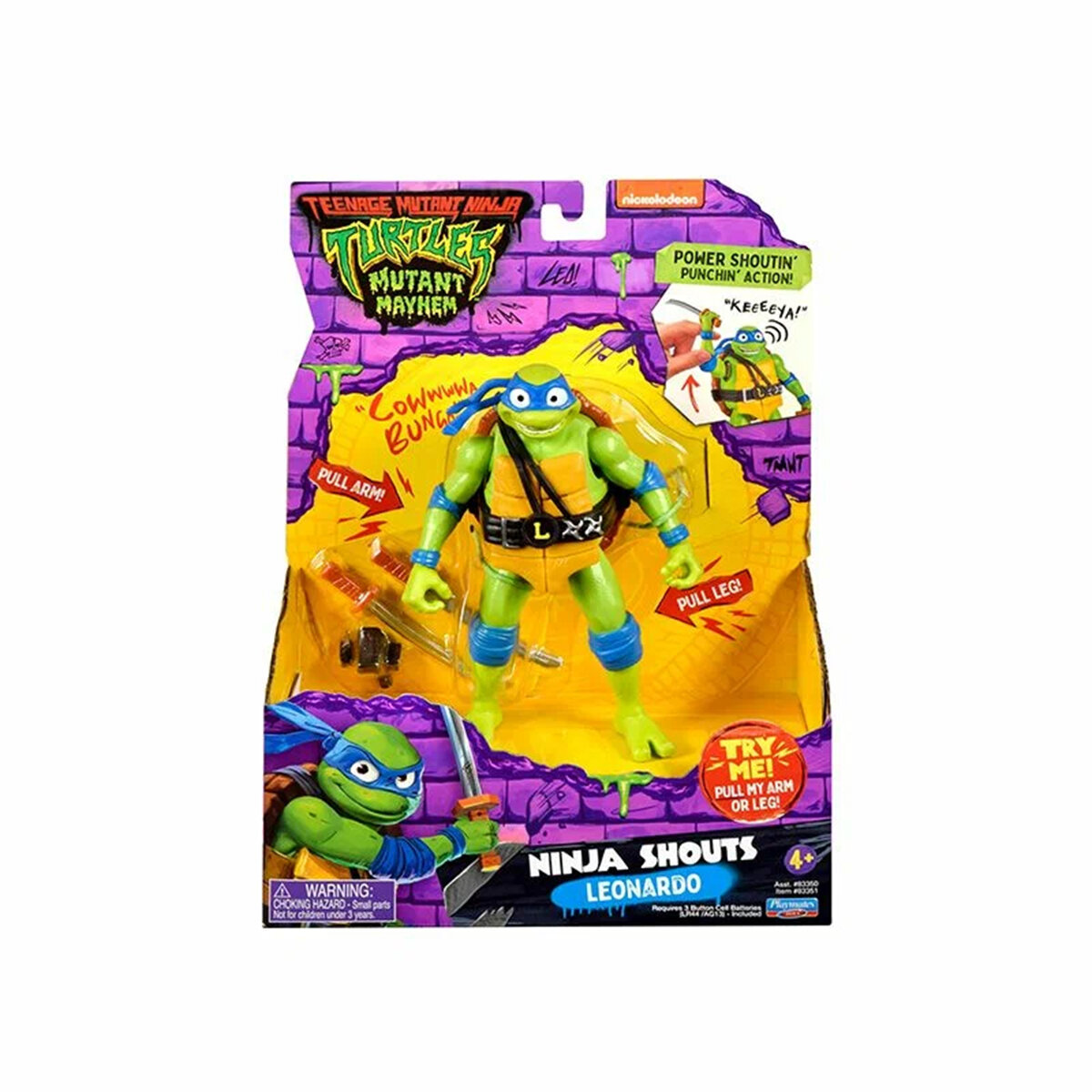 Playmates Toys Teenage Mutant Ninja Turtles Mutant Mayhem Ninja Shouts Leonardo/ Роскошная фигурка-экшн