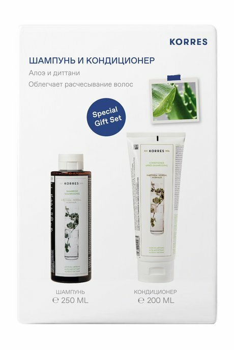 Korres Aloe and Dittany Special Set Набор для ухода и легкого расчесывния волос с экстрактами алоэ и душицы 100мл