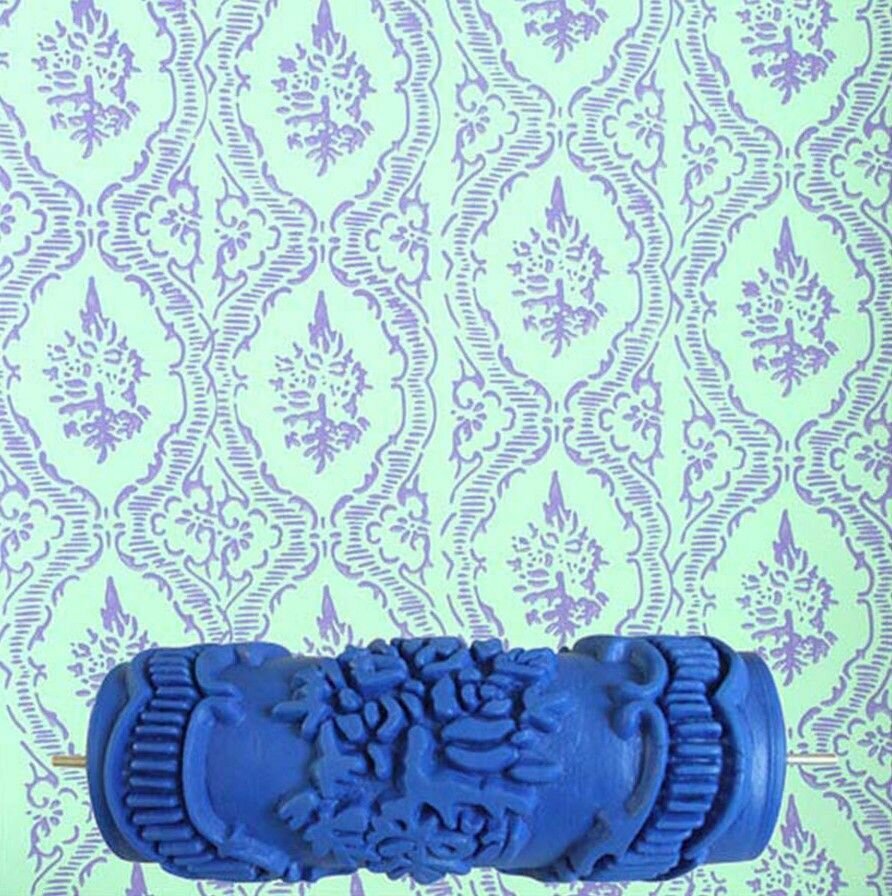 Валик декоративный резиновый жесткий с подставкой STMDecor EL005A (150мм) орнамент EL005A (071Y)