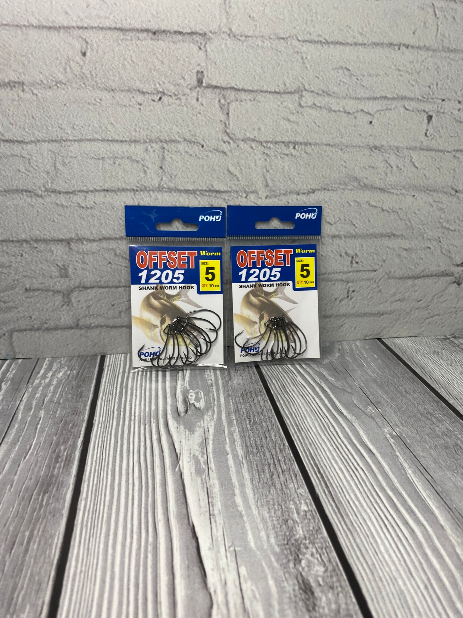 Крючок офсетный Pohu, размер #5 - 32мм, упаковка 10 крючков, набор 20 крючков одного размера