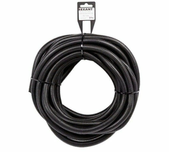 Автомобильная гофра ф12,7 мм, разрезная, бухта 10 м/уп.