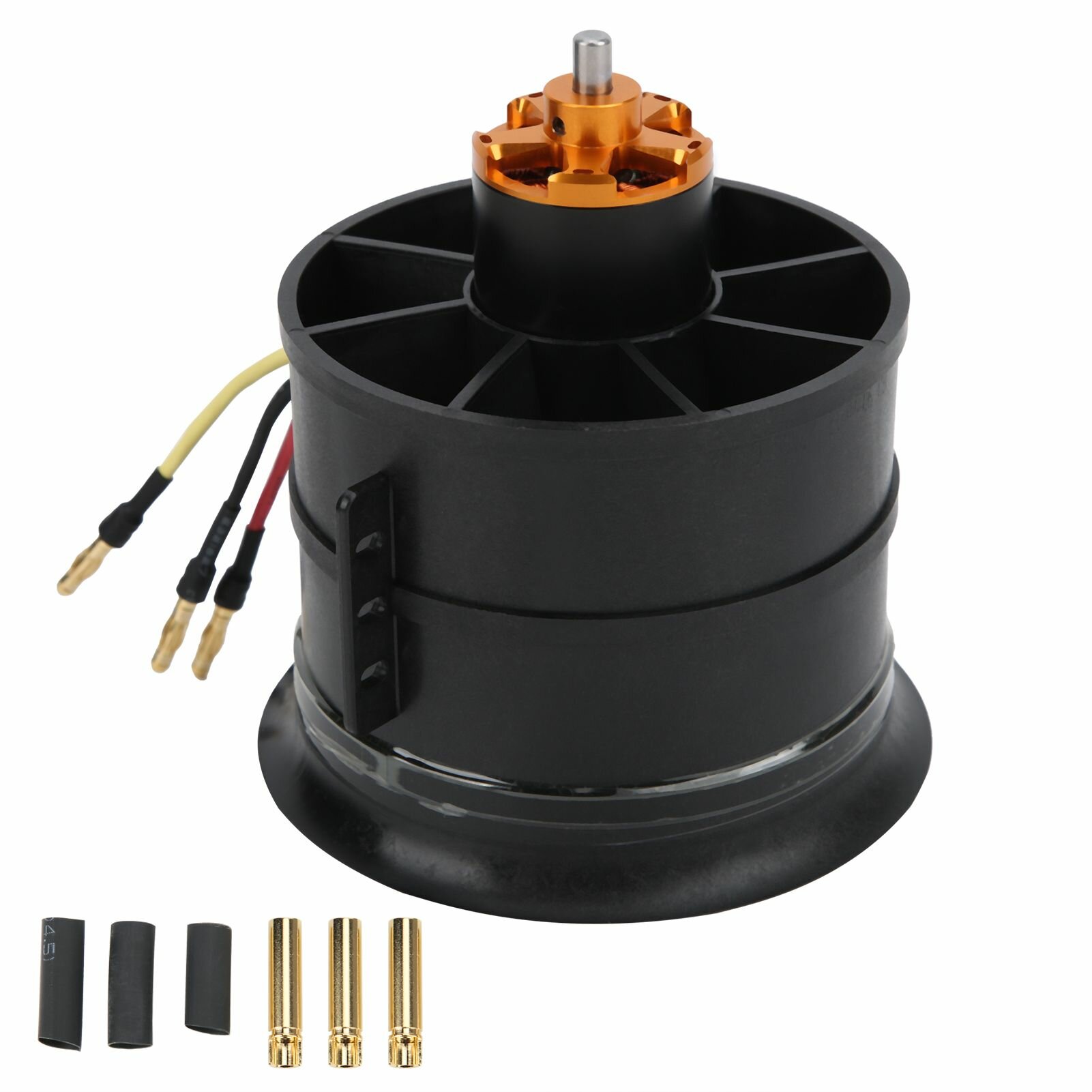 Электрический канальный вентилятор с дистанционным управлением, 90 мм, 12 лопастей, канальный вентилятор с бесщеточным двигателем для радиоуправляемых самолетов1000KV