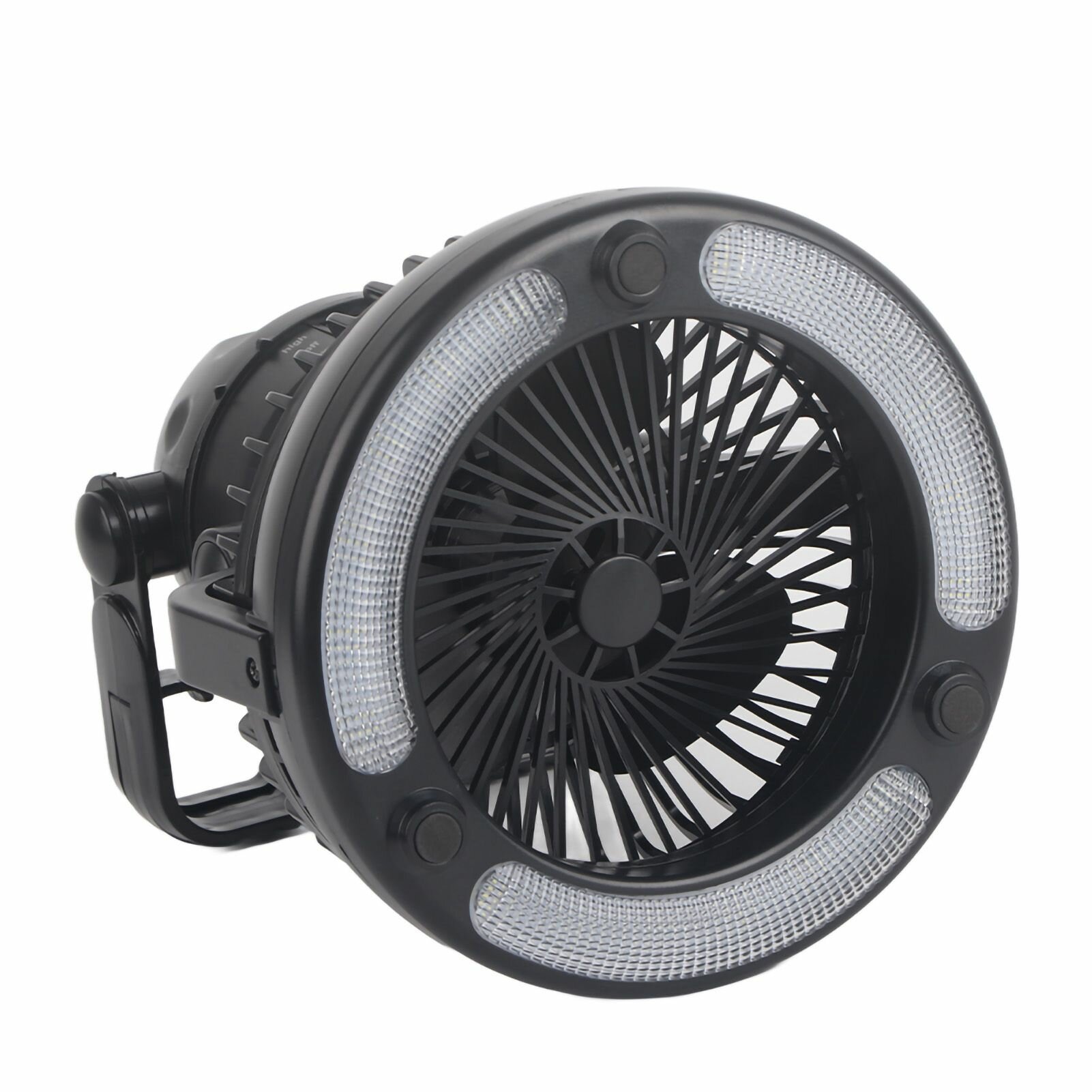 Легкий 18-светодиодный портативный многофункциональный уличный светильник для кемпинга с вентилятором из АБС-пластика с крючком