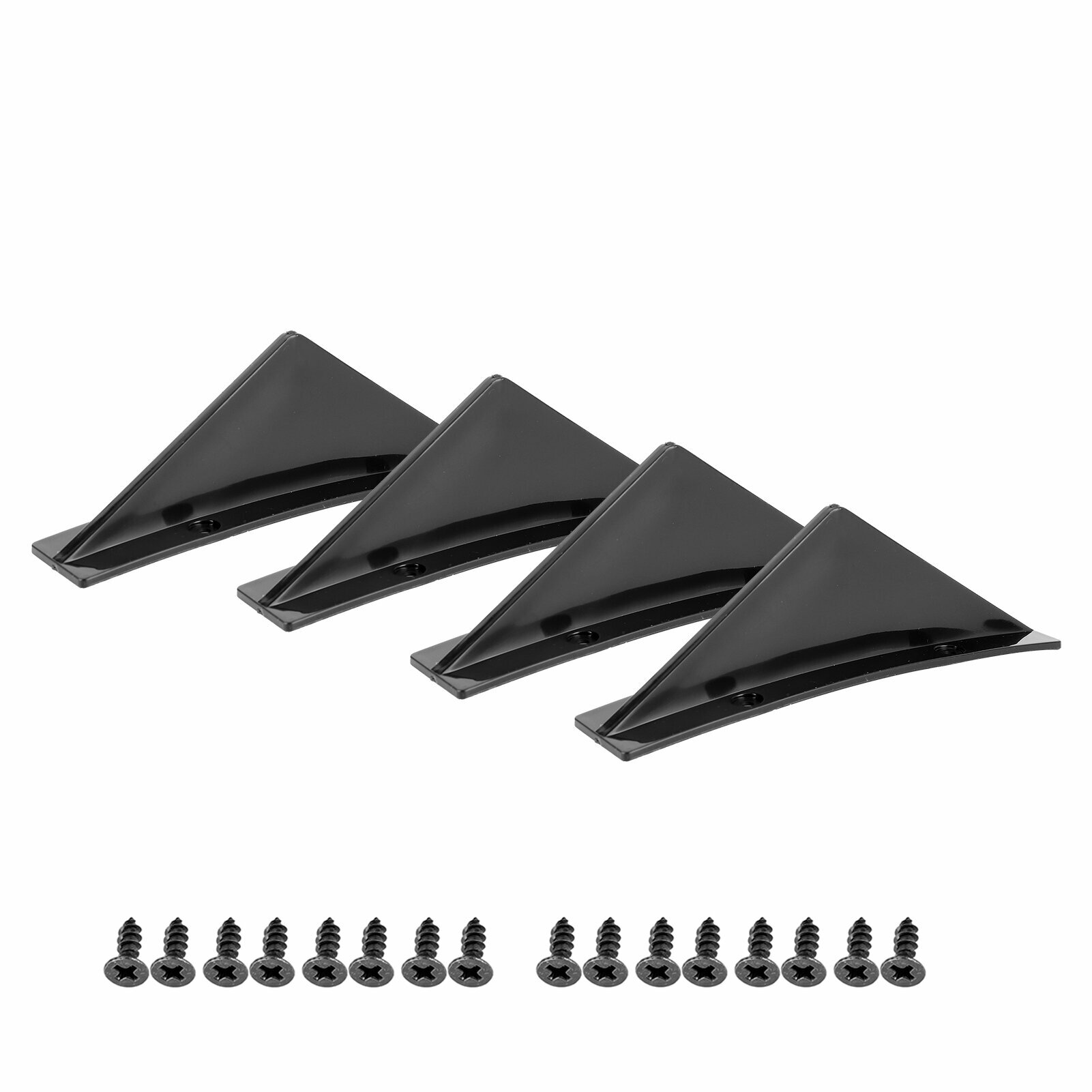 Глянцевая черная акула плавна заднего бампера набор для губ с помощью монтажных винтов Universal