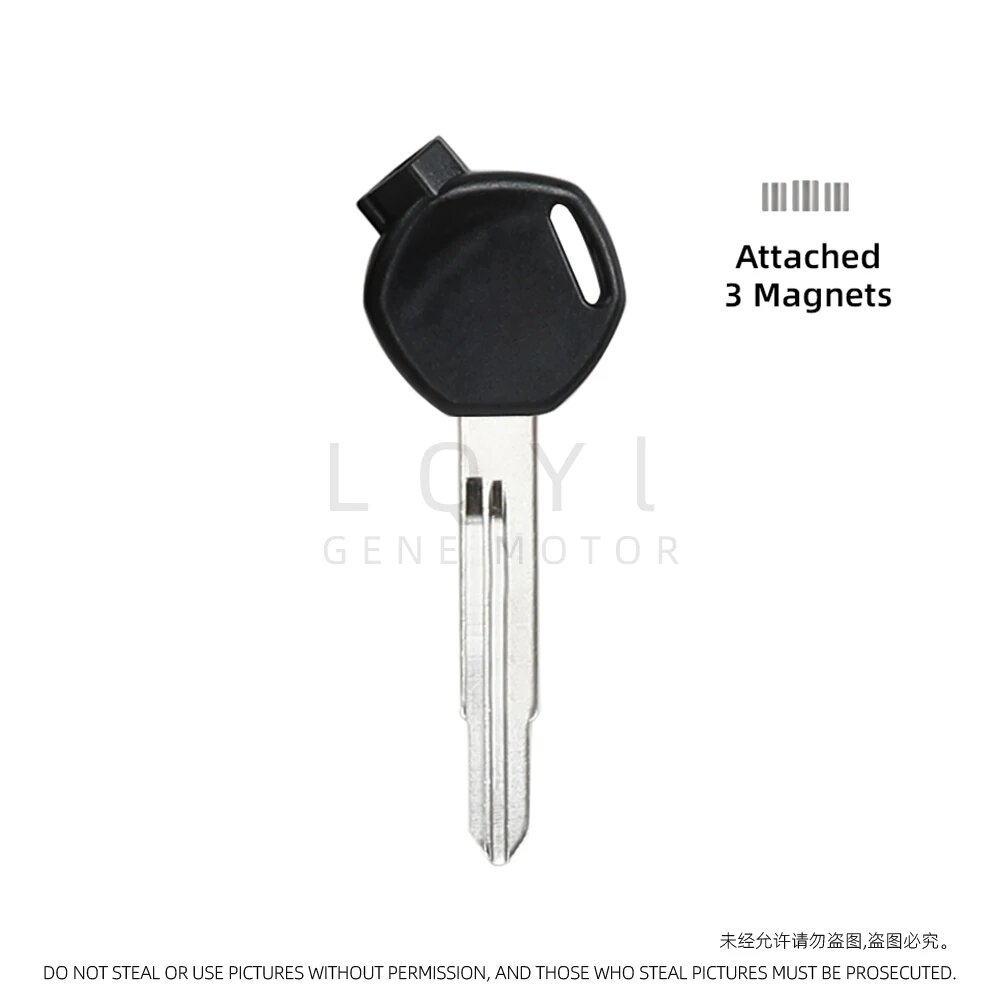 6 шт. пустой ключ для мотоцикла, замена необрезанных ключей для HONDA, магнитные противоугонные ключи для мотоцикла, DIO AF 61 62 63 TODAY 49cc Черный, 6Pcs Black Right