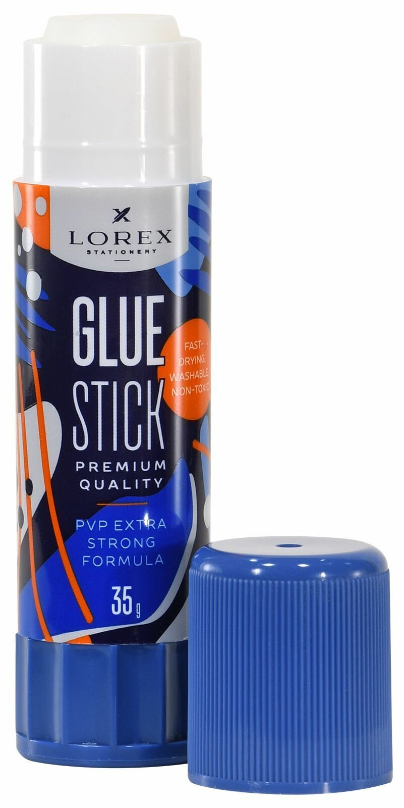 Клей-карандаш LOREX "Extra", универсальный быстросохнущий, PVP, 35 г (LXGSPVP-35W)