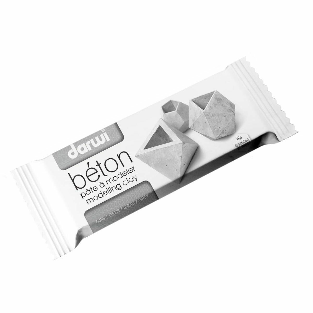 Масса для лепки Darwi "Beton", самозатвердевающая, 500 г, DA0820500000